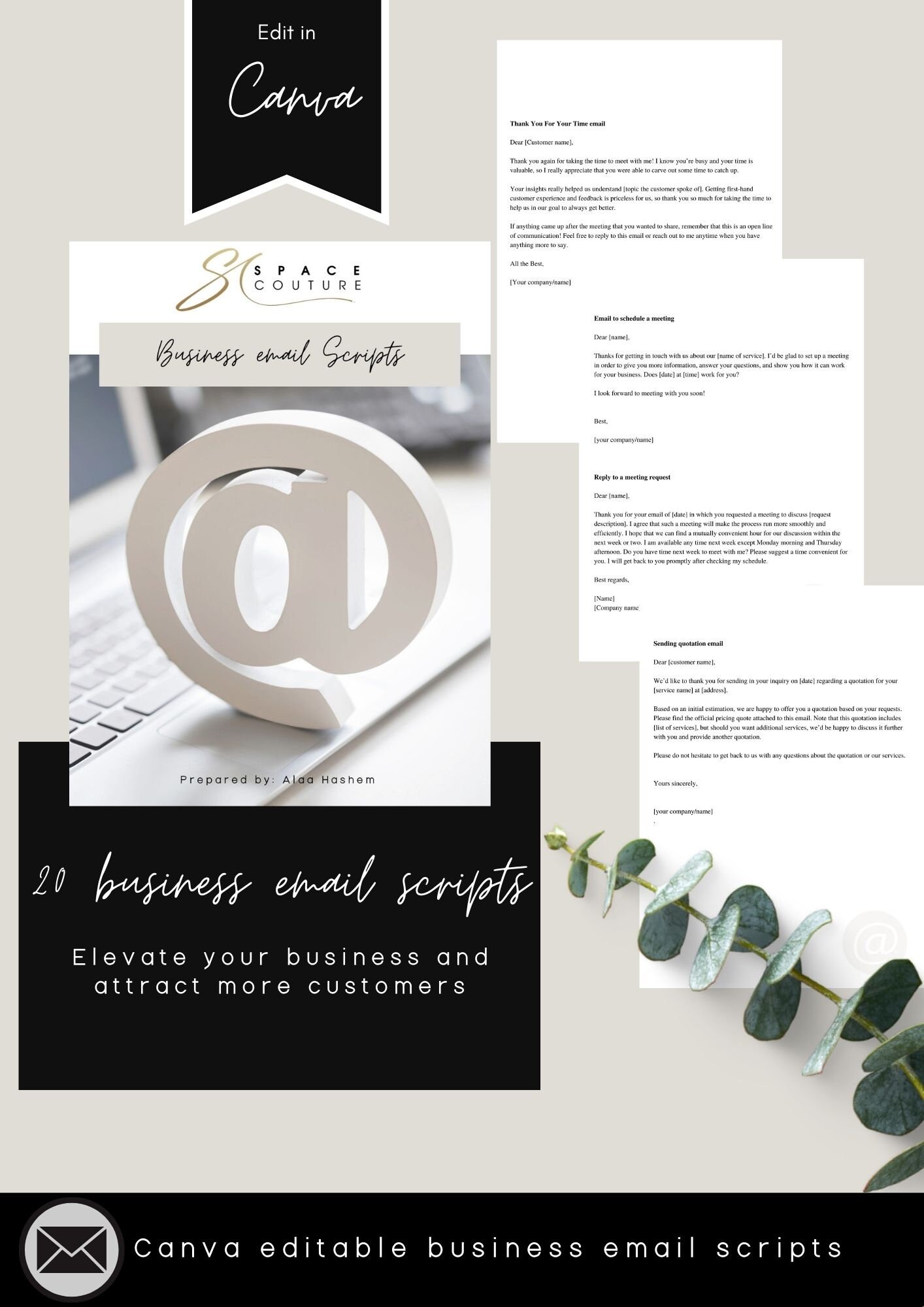 Business Email Script | Email Marketing | Etsy Email | Email Scripts ...