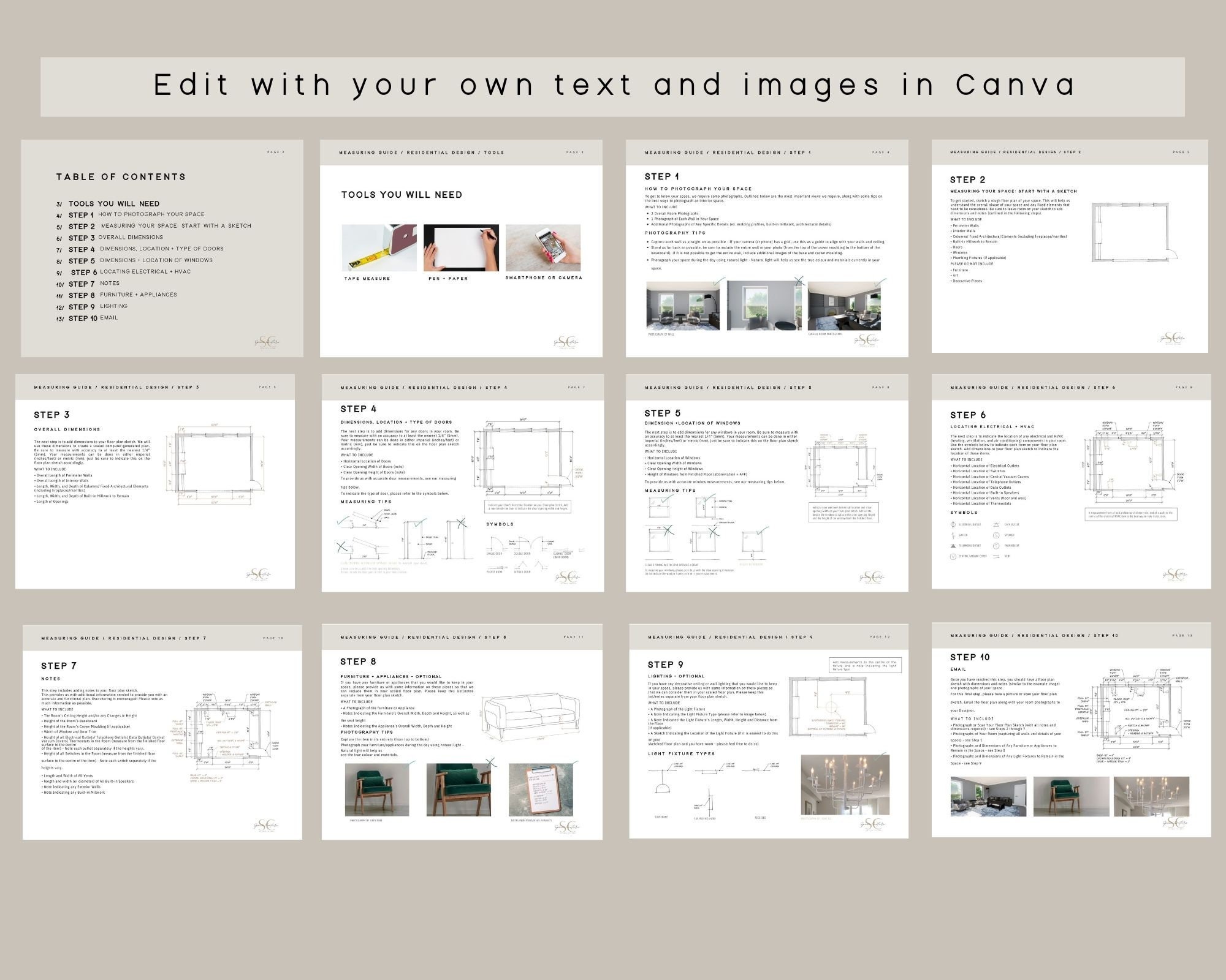 Photography Guide/measurement Guide/interior Design/architecture ...