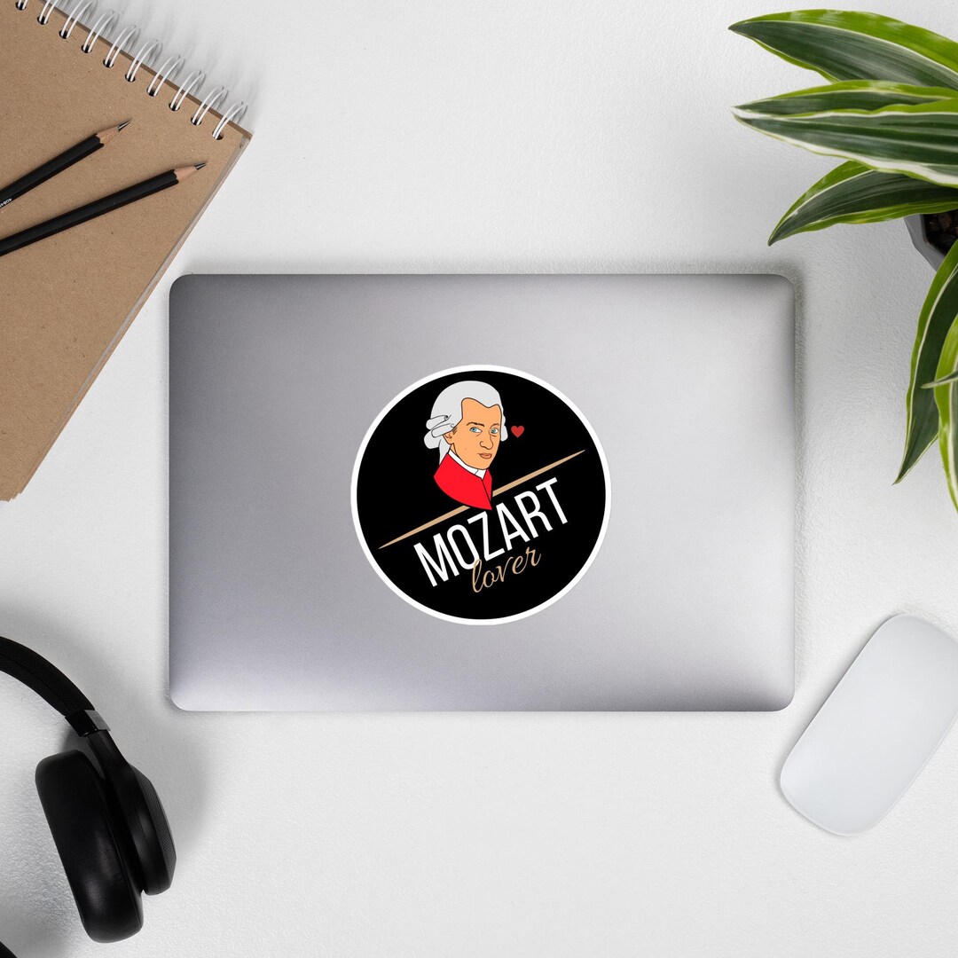 Mozart Fan Sticker: Cute Amadeus Decal for Laptop, Journal. Classical ...