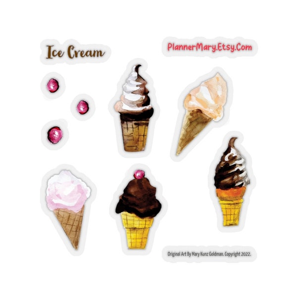Ice Cream Parlor Stickers - Etsy