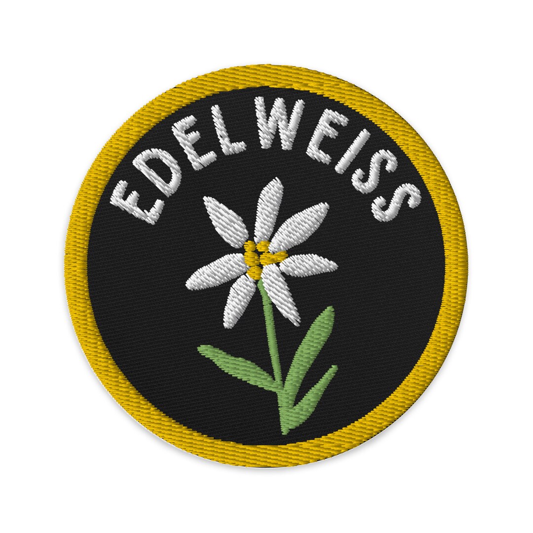 Cute Edelweiss Patch: Alpine Flower Embroidered Iron-on Applique ...