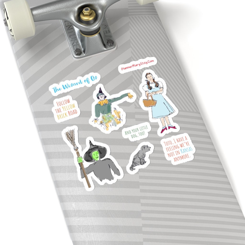 Wizard of Oz Sticker Pack, Hand-drawn Illustrations, Scarecrow Dorothy ...