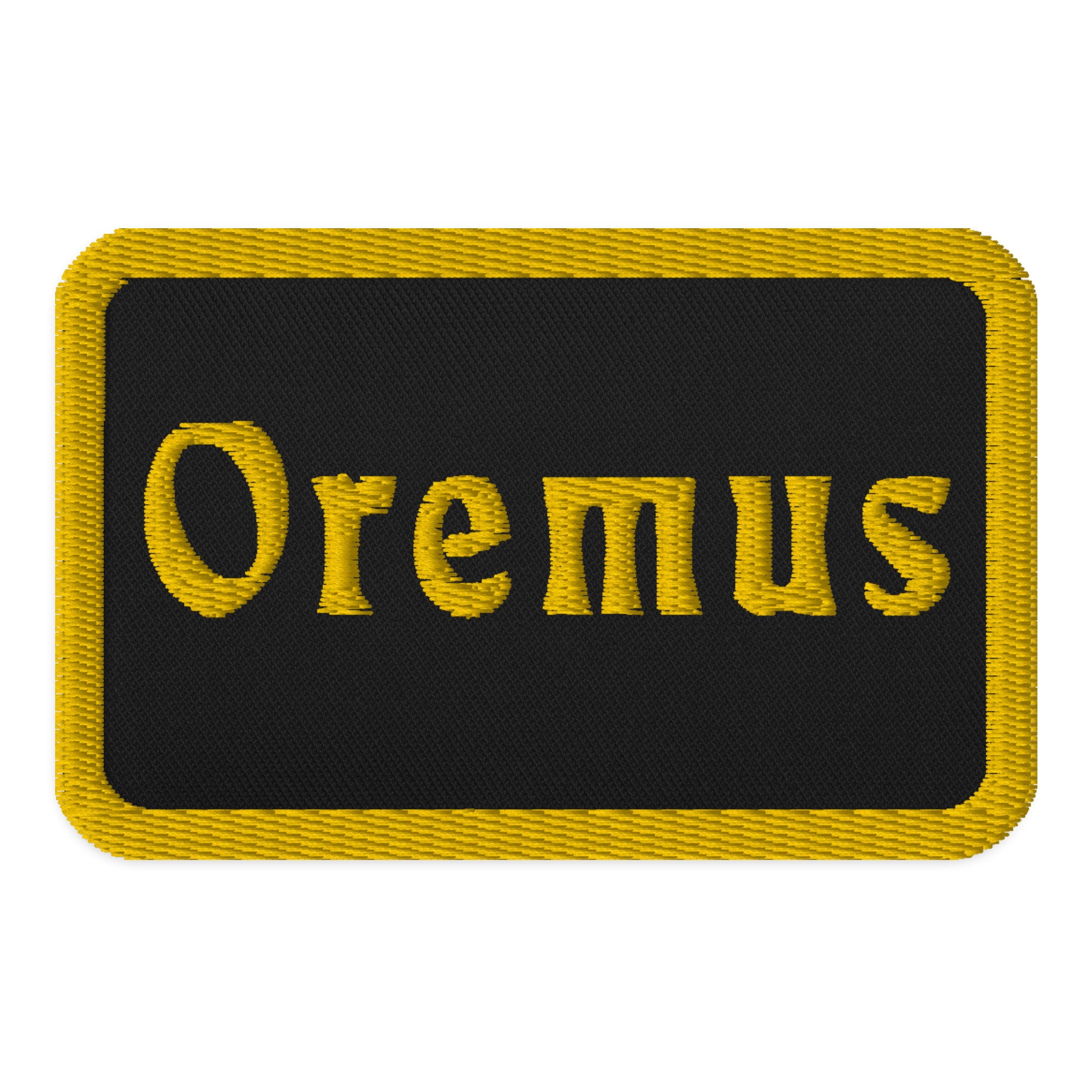 Oremus Latin Mass Patch: Traditional Catholic Prayer Black and Gold ...