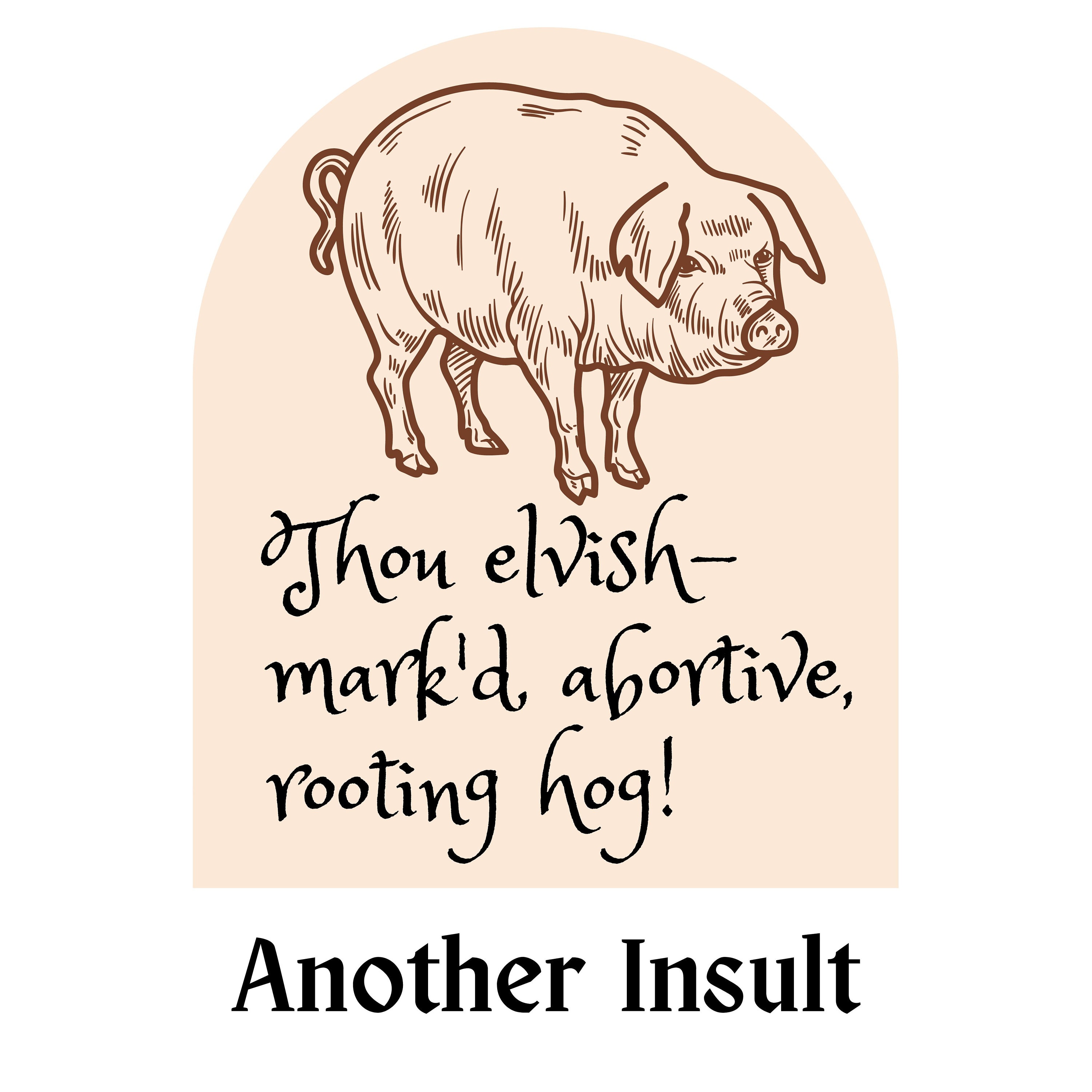 Shakespeare Insult Sticker Sheet: Printable Stickers US Letter Size ...