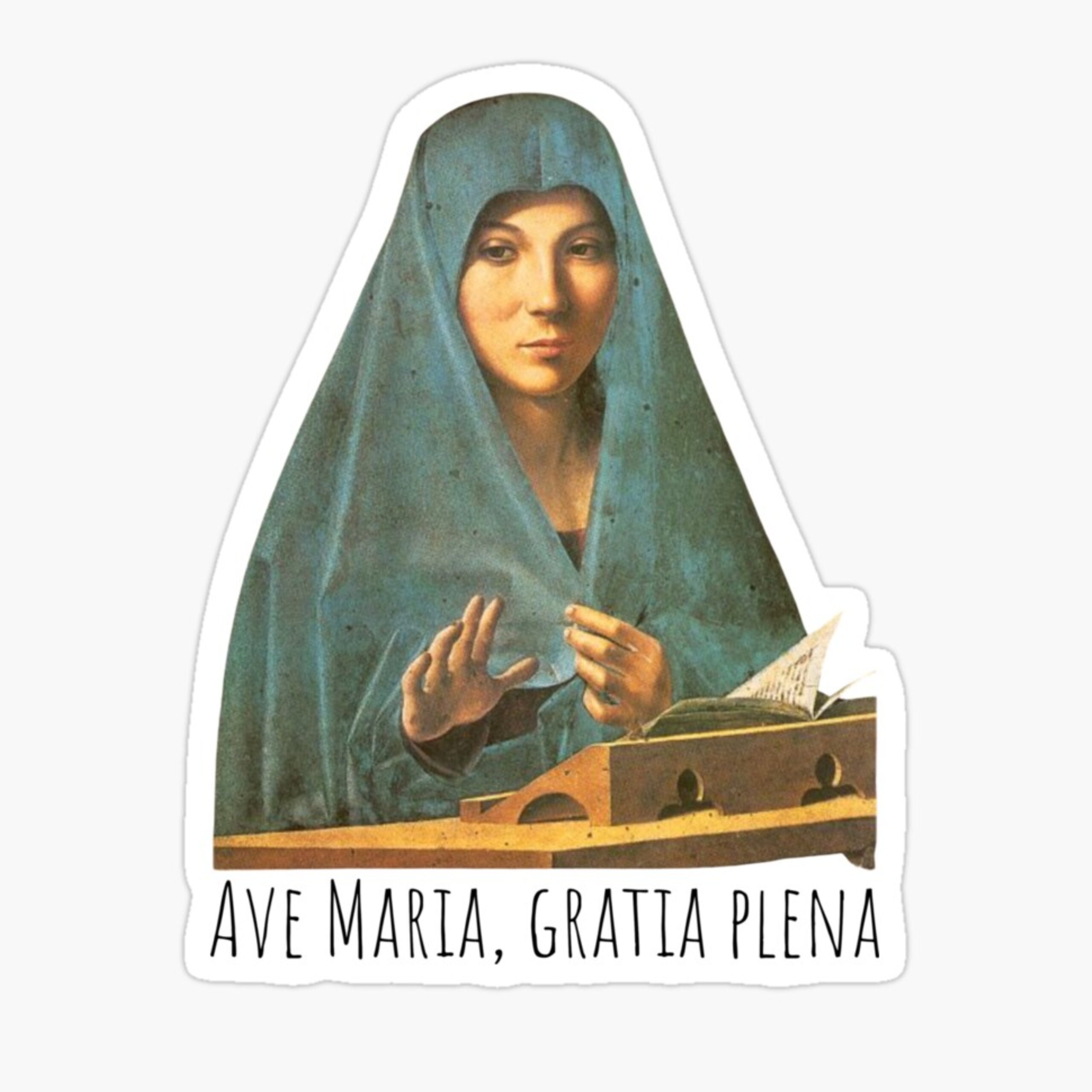 Ave Maria Sticker: Latin Hail Mary Full of Grace Italian - Etsy