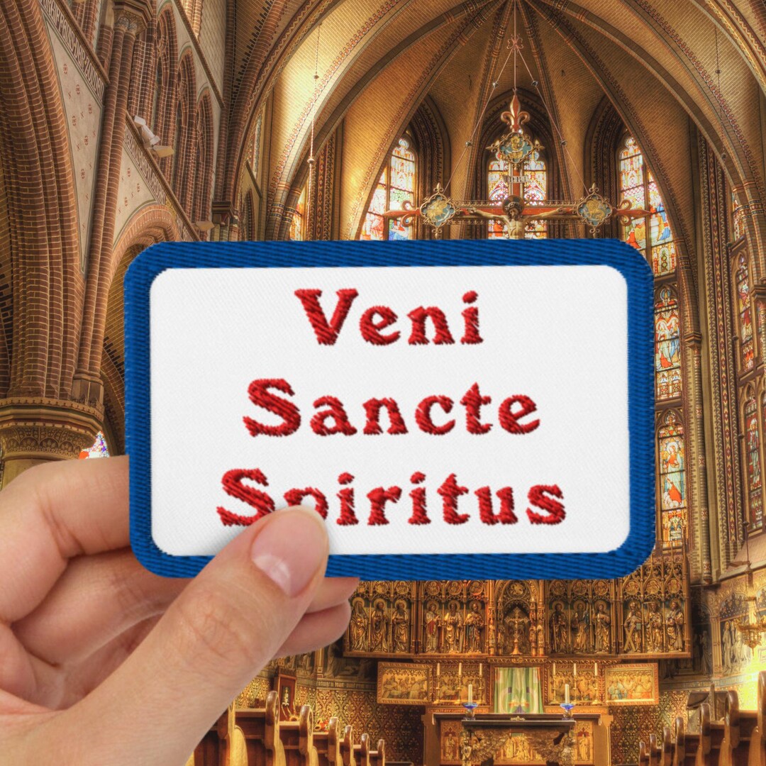 Catholic Patch: Latin Mass Come Holy Spirit Veni Sancte Spiritus, Red ...