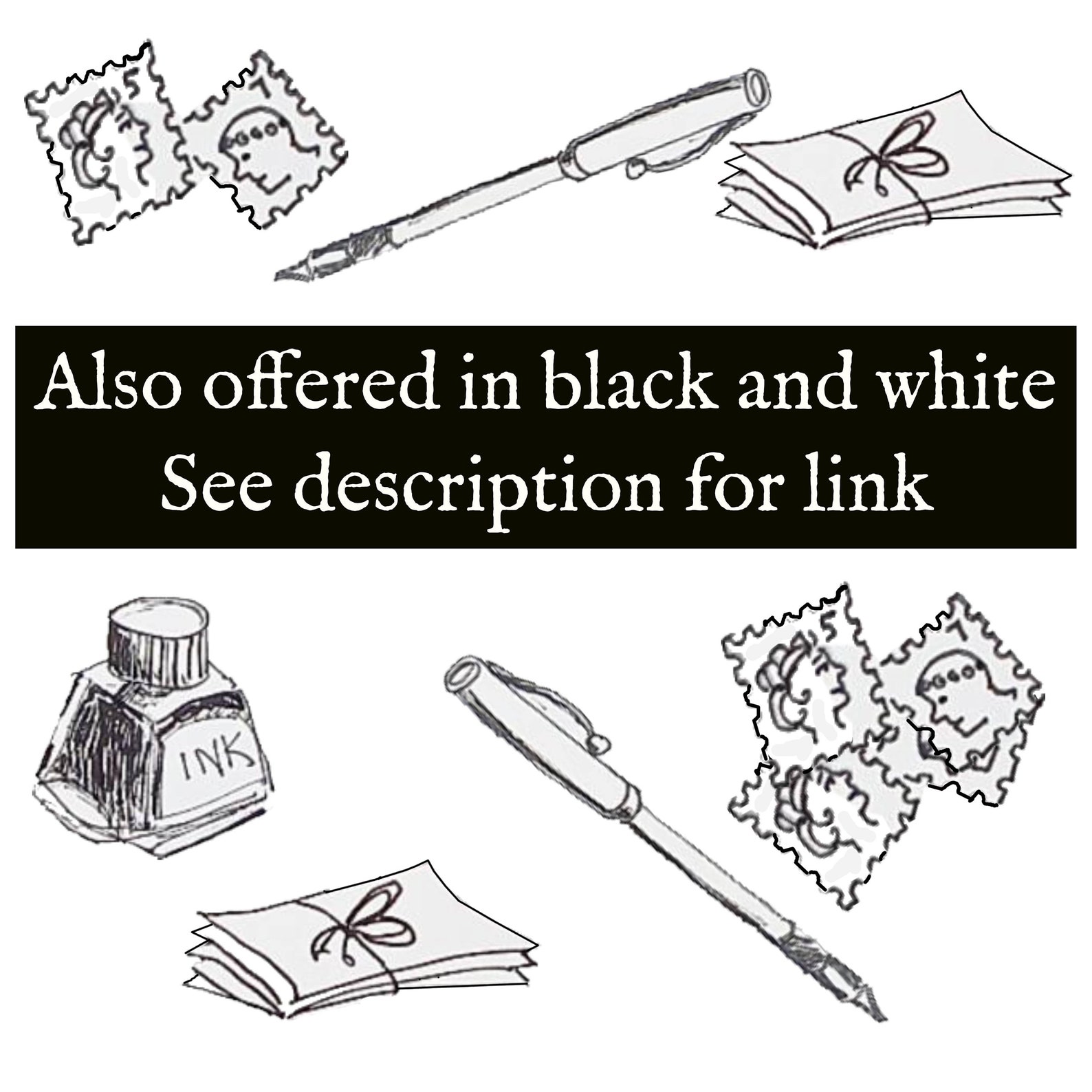 Cottagecore Sticker Sheet Art of Letter Writing Unique Hand - Etsy