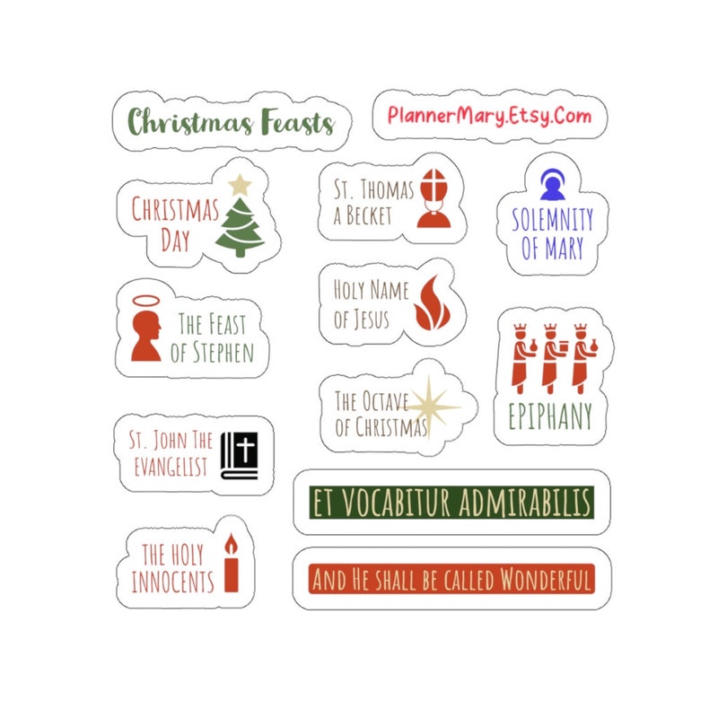 Catholic Stickers - Etsy