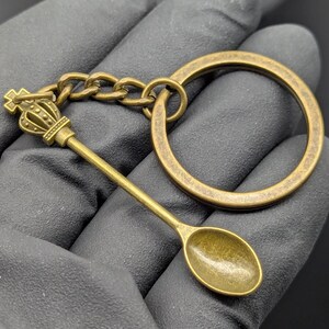 Antiqued Bronze Style Mini Spoon Keyring - Etsy