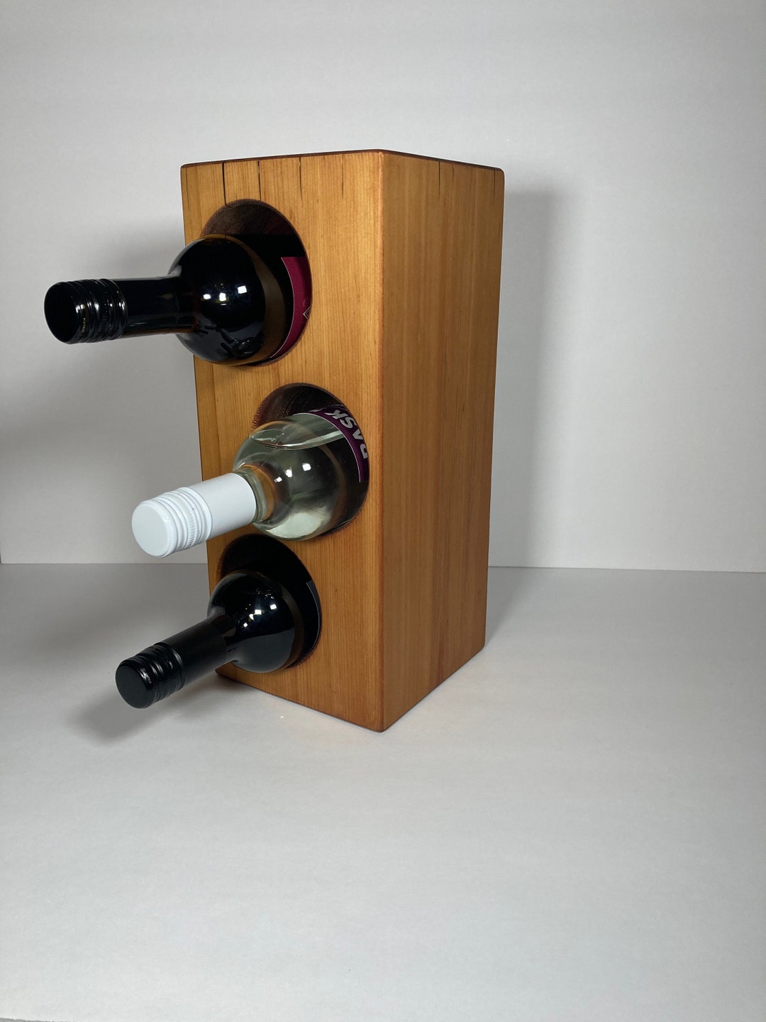 Cedar Wine Rack Wine Holder Wooden Table Top - Etsy