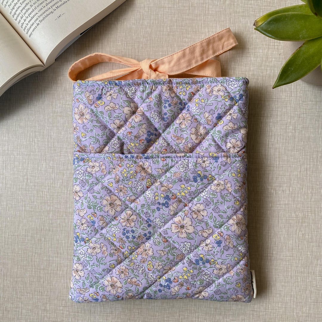 Floral Book Cover, Lilac Book Cover, Flower Padded Book Cover, Flower ...