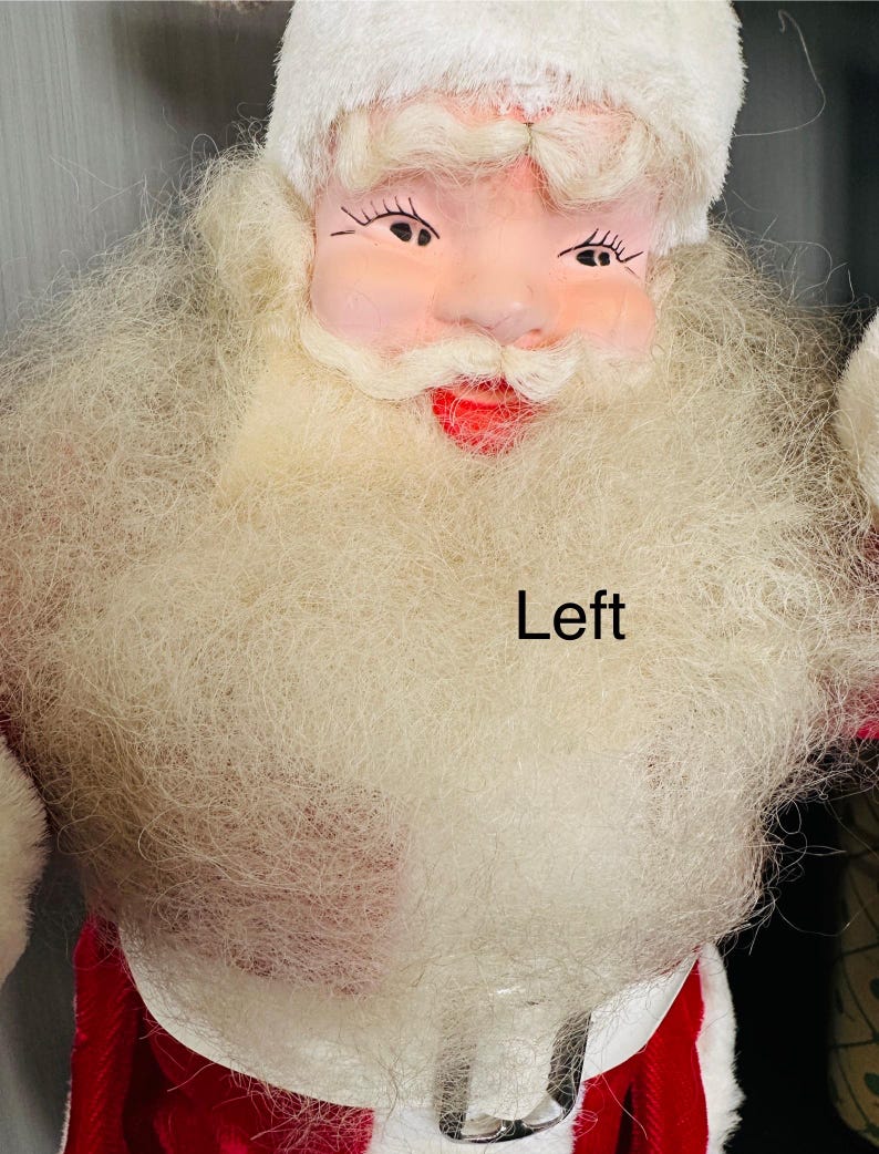 Vintage Howard Gale White Ivory Santa Claus Figure Vintage Christmas ...