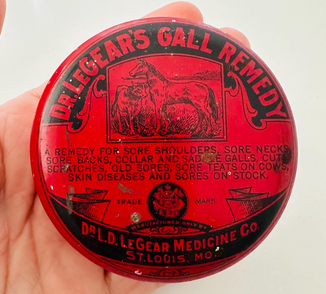 Vintage Dr. Legear’s Gall Remedy Tin Medicine St. Louis NOS Veterinary ...