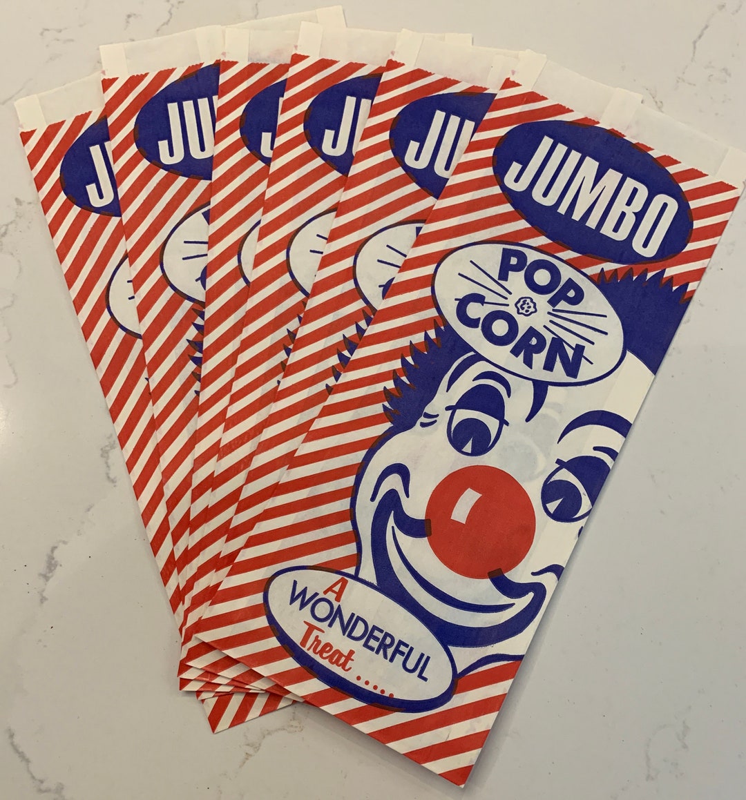 Vintage Popcorn Bag Clown Jumbo NOS Circus Party - Etsy