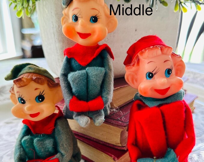 Vintage Elf Knee Hugger Elf Pixies Elvies Christmas Decor Tree #3 - Etsy