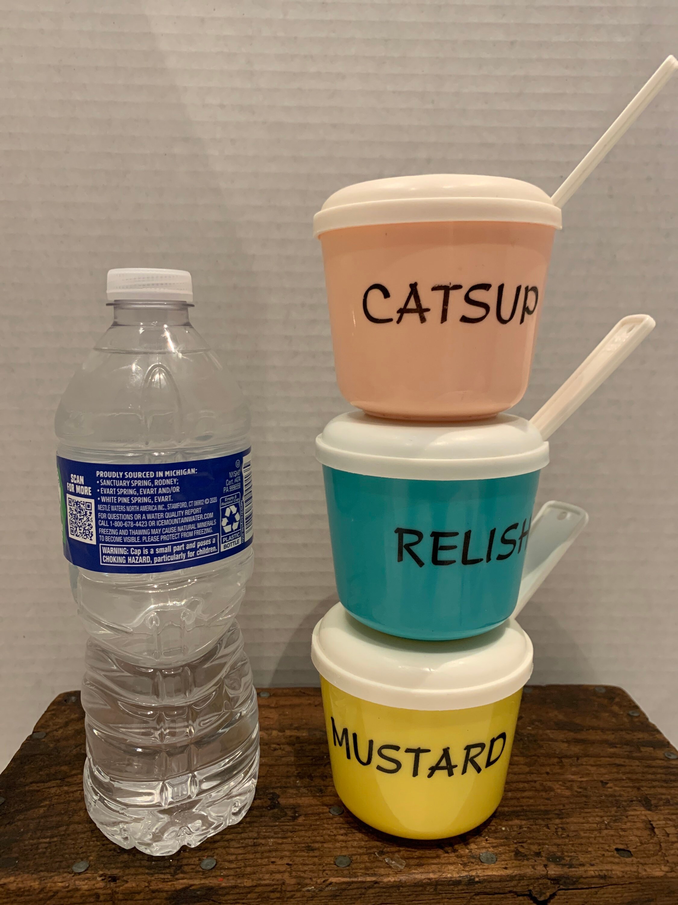 MCM Mid Century Modern Condiment Set Catsup/ Relish/ Mustard | Etsy