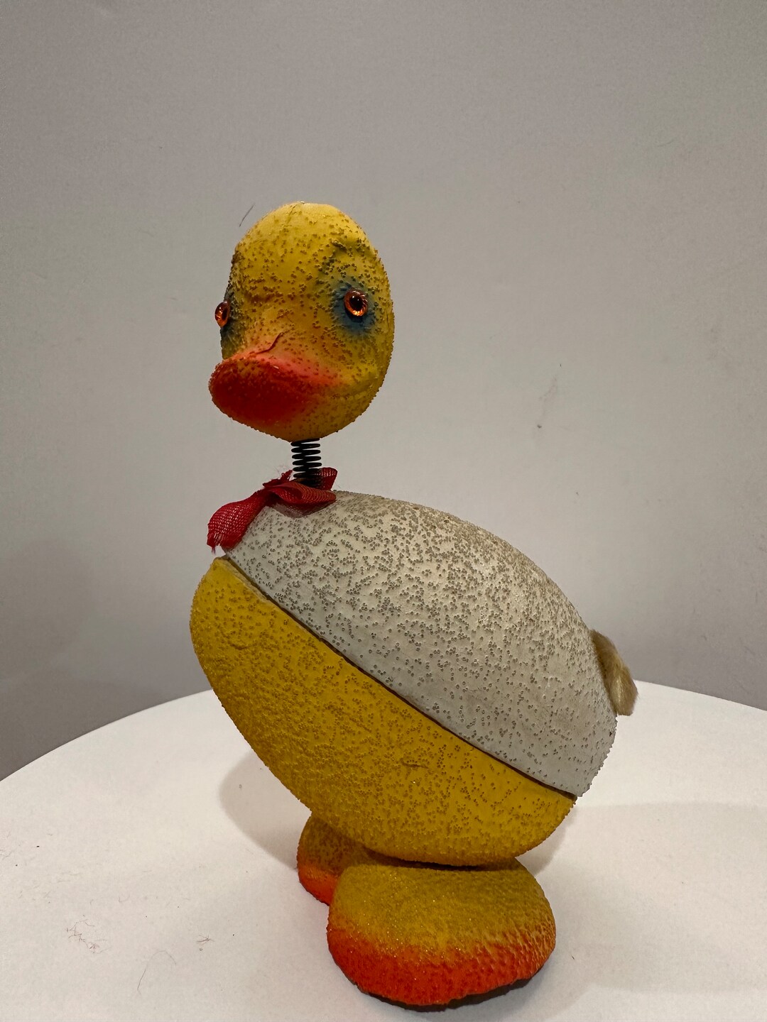 Vintage West Germany Paper Mache Candy Container Nodder Easter Duck ...