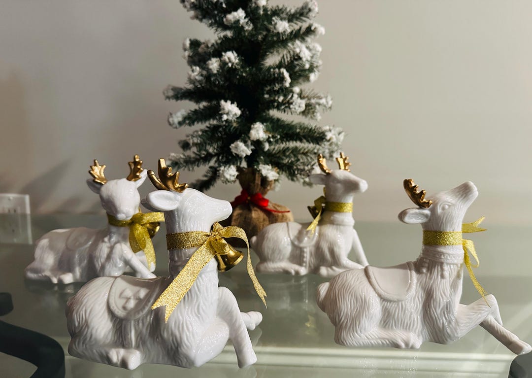 Vintage Ceramic Deer Figures Décor Accessories Holiday K’s Collection ...