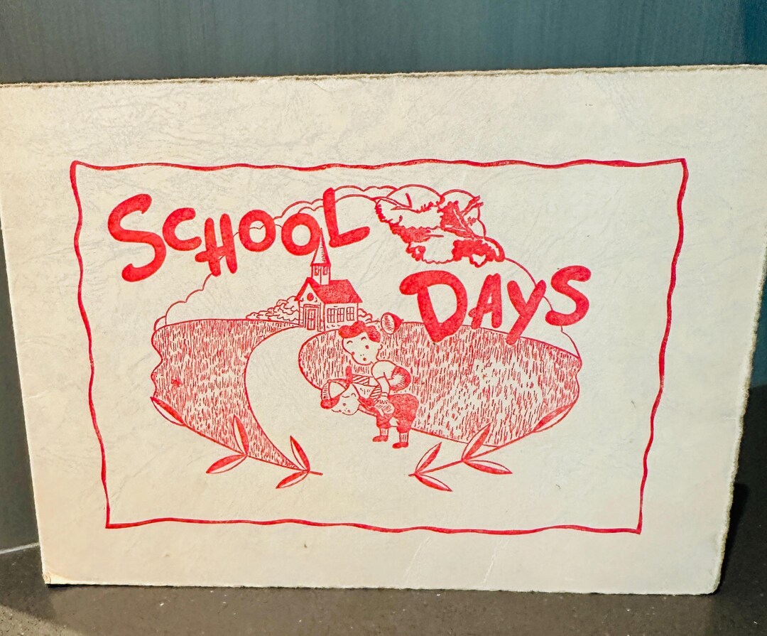 Vintage School Days Vintage Christmas Classroom Photo in Decorative ...