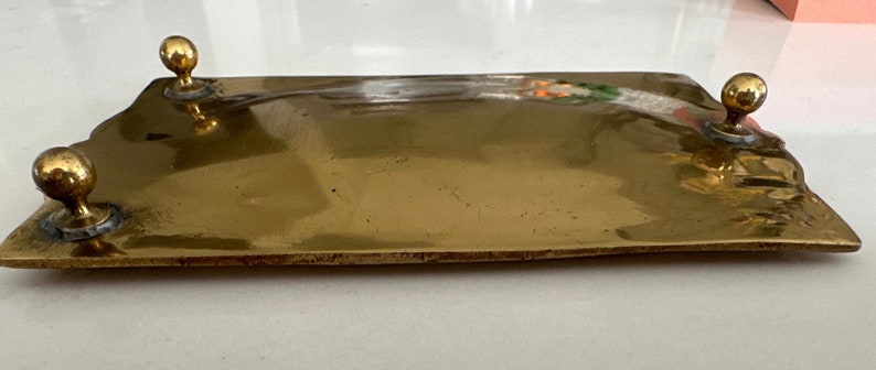 Vintage Brass Oval Calling Card Holder Signed R.common - Etsy