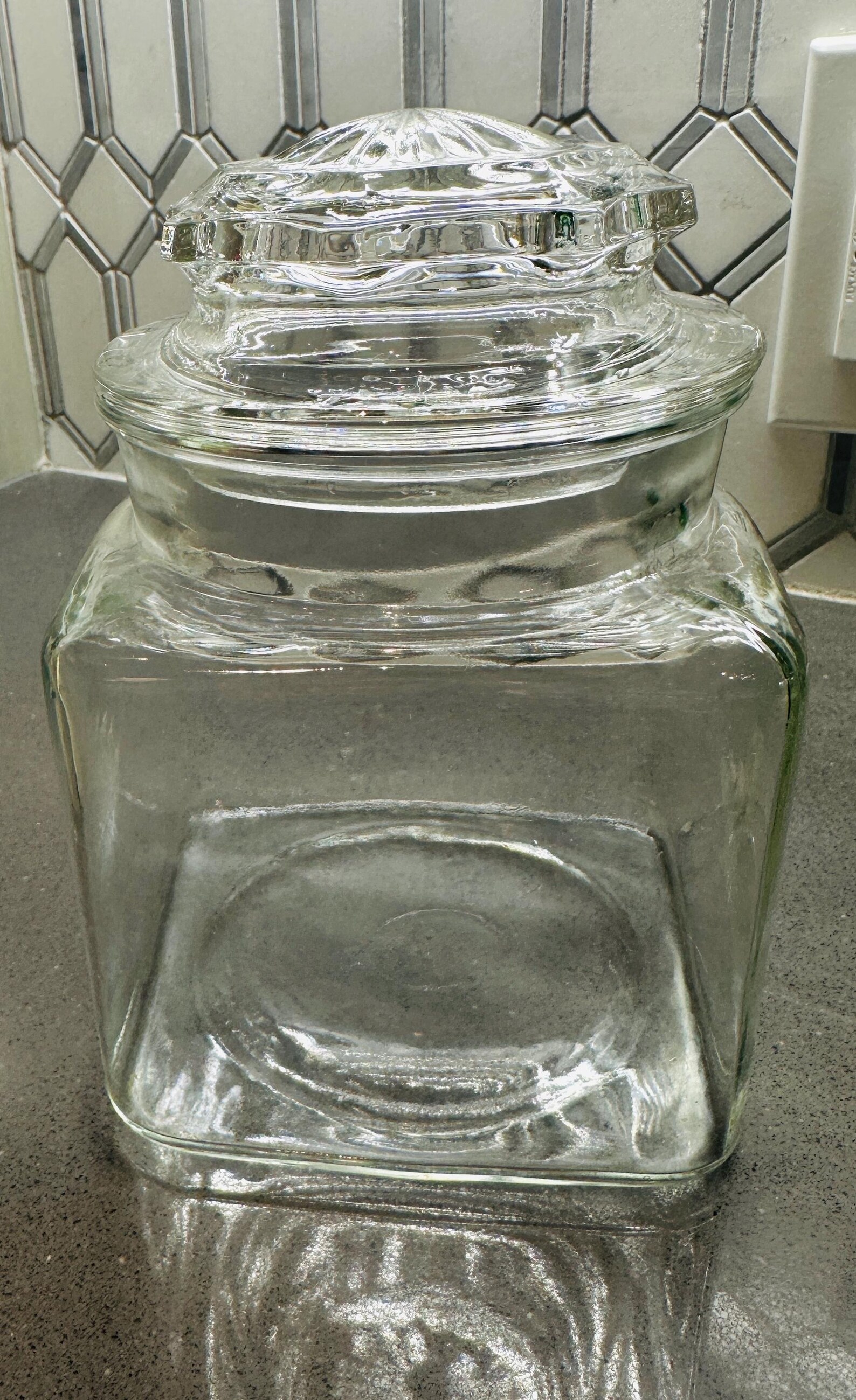 Vintage Apothecary Jar Glass Square Display Candy Novelties Oddities - Etsy
