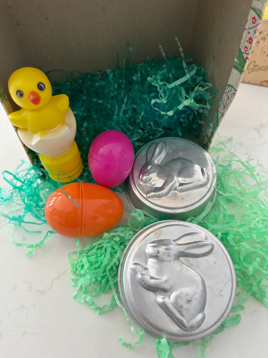 Vintage Easter Bunny Cake Jello Molds Easter Basket Duck Toy - Etsy