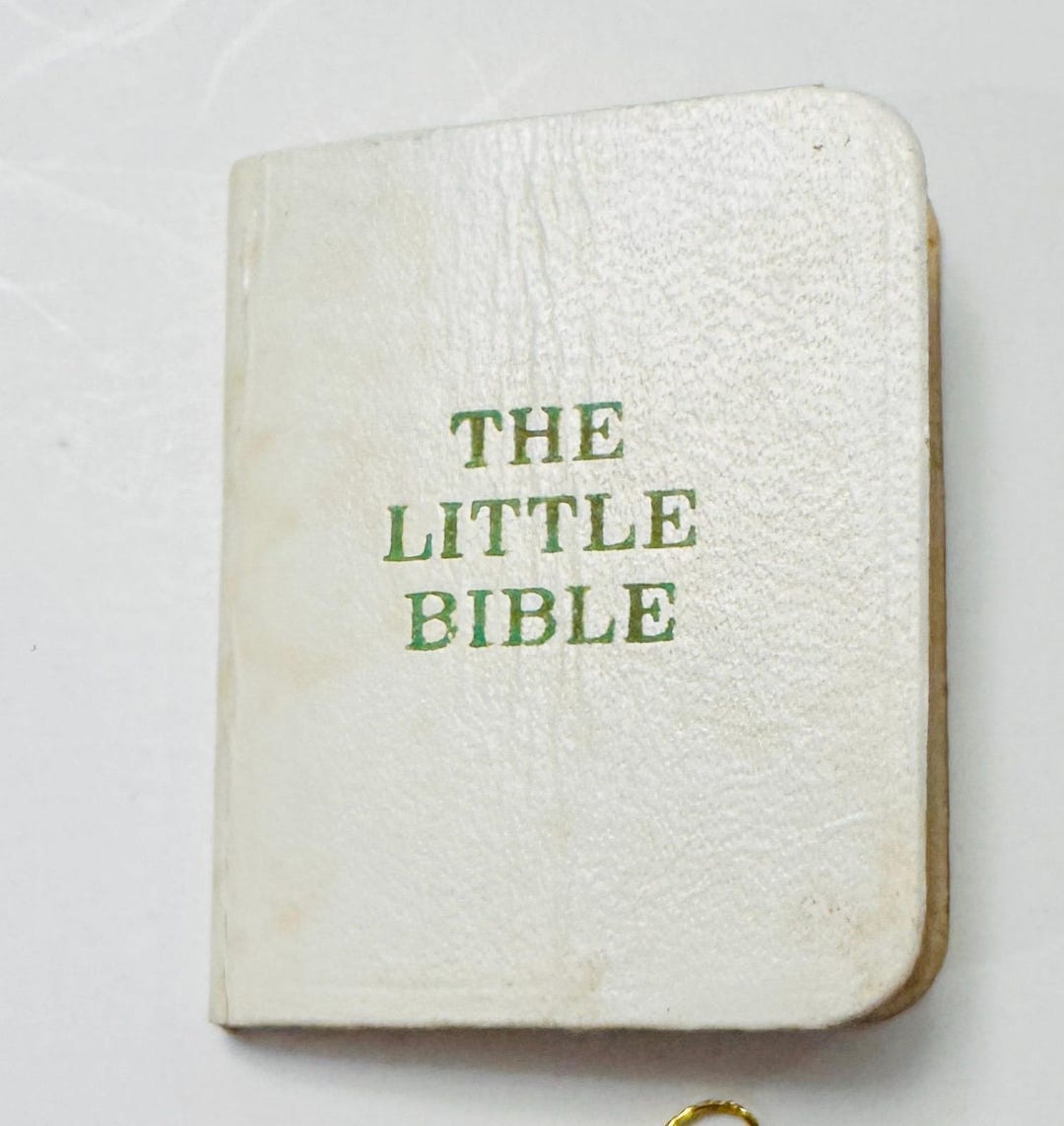 Antique Vintage Christmas Tiny Books Kurt Adler the Little Bible Night ...
