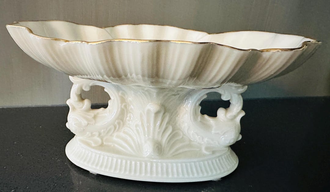 Vintage Lenox Mermaid Series Pedestal Soap Dish 24k Gold Mint Condition ...