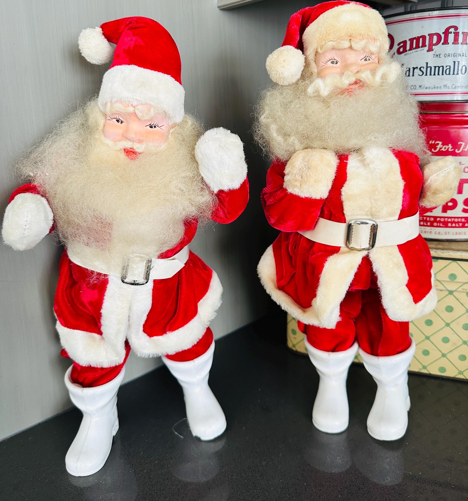 Vintage Howard Gale White Ivory Santa Claus Figure Vintage Christmas ...