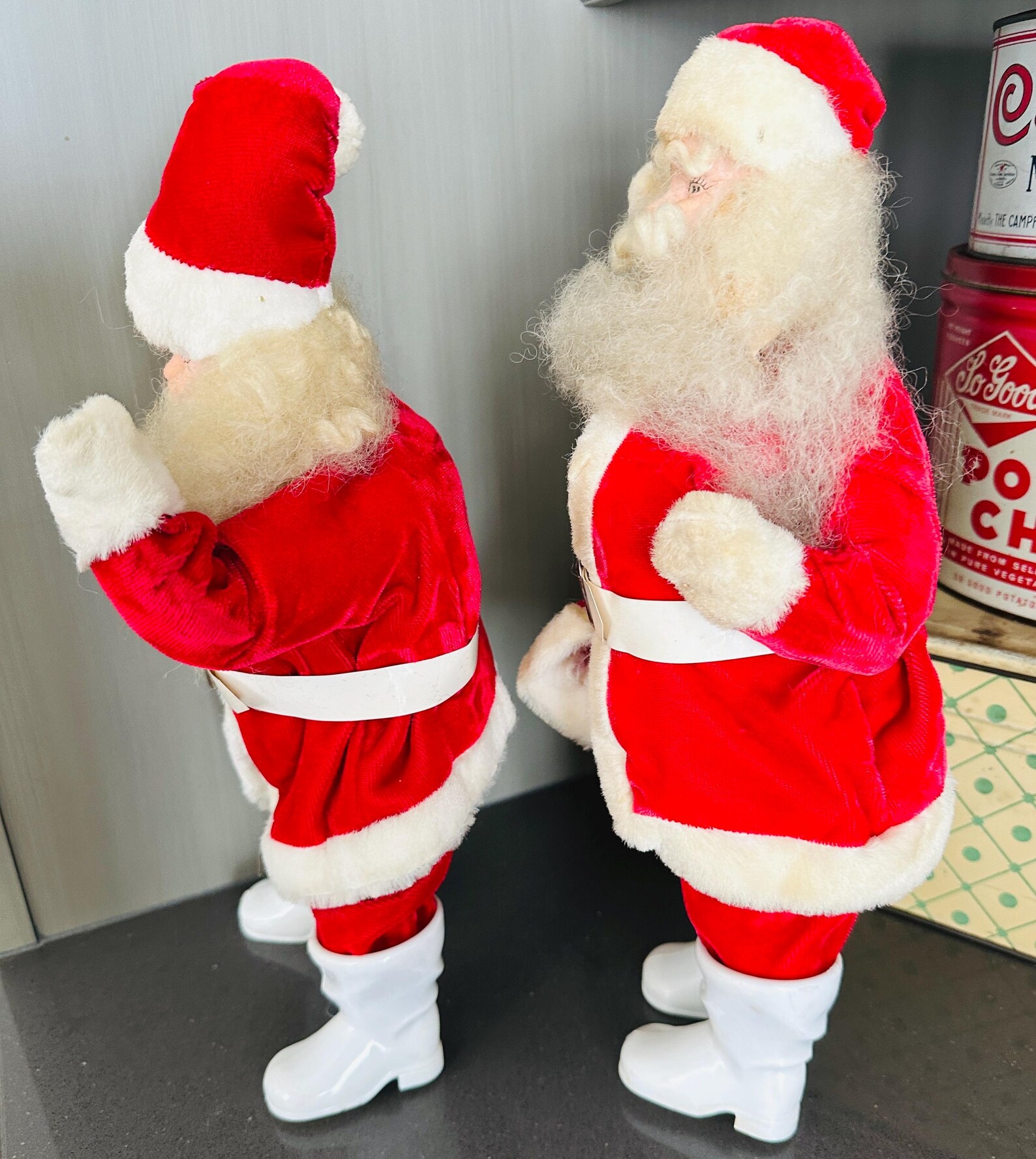 Vintage Howard Gale White Ivory Santa Claus Figure Vintage Christmas ...