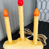 Vintage Electric Window Candle, Christmas Holiday Lights, Three Candles ...