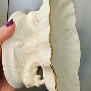 Vintage Lenox Mermaid Series Pedestal Soap Dish 24k Gold Mint Condition ...