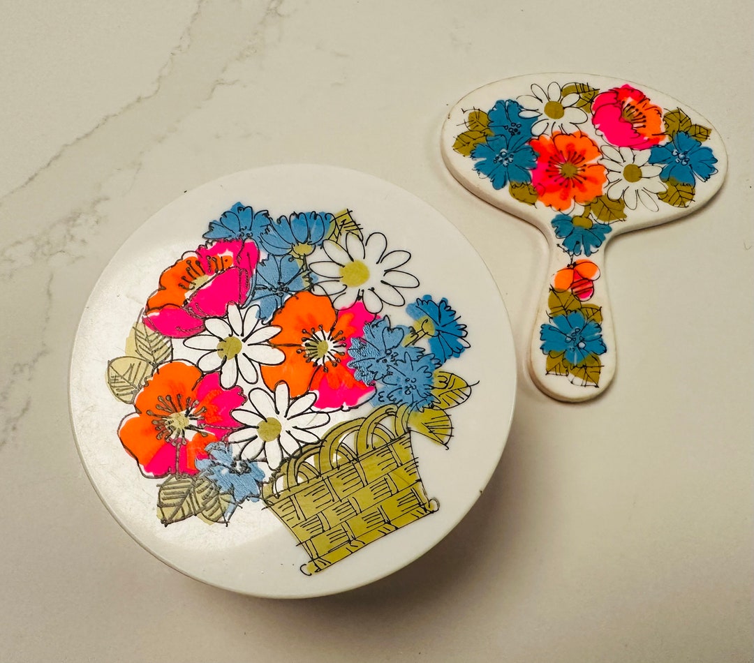 Vintage Tinkerbell Powder Box With Hand Mirror Tom Fields MCM 1960s - Etsy