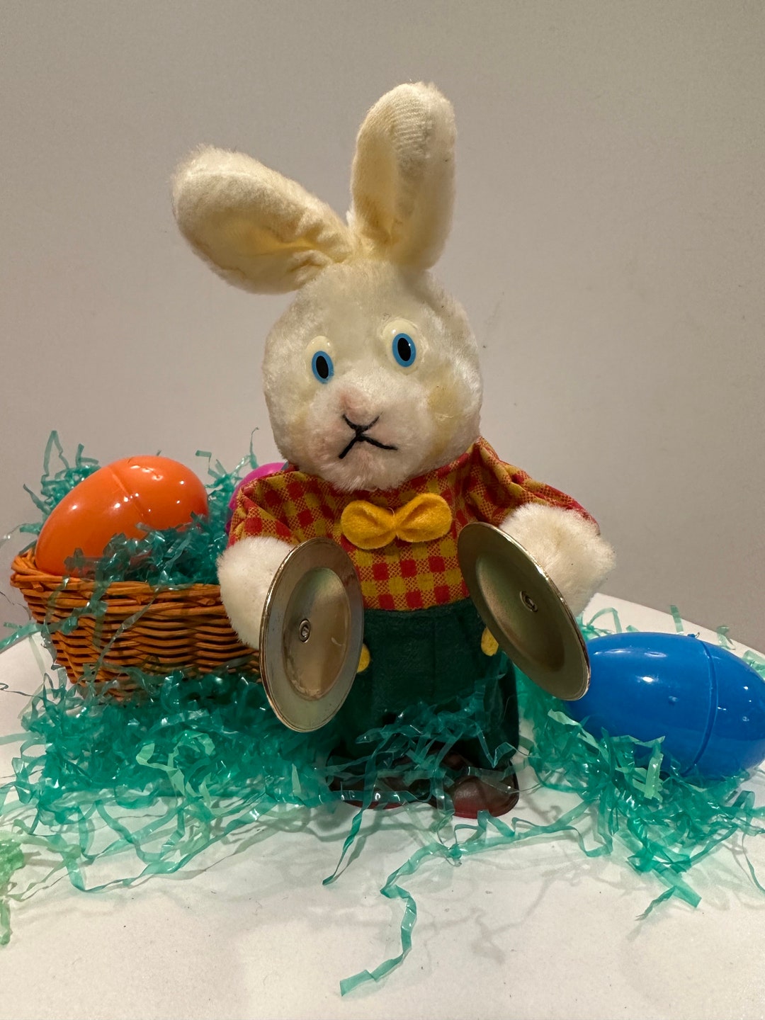 Vintage Easter Bunny Wind up Toy With Cymbals Child’s Toy Plush - Etsy