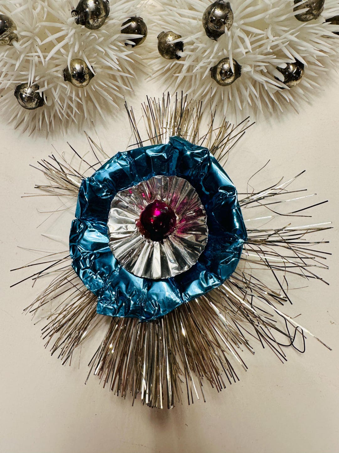 Vintage Christmas Gift Embellishments Reflectors Tag Ornaments NOS NIP ...