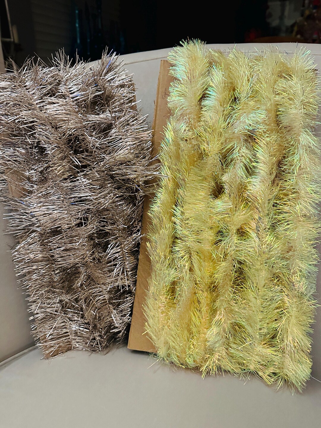 Vintage Tinsel Fringe Garland Roping Silver or Iridescent - Etsy