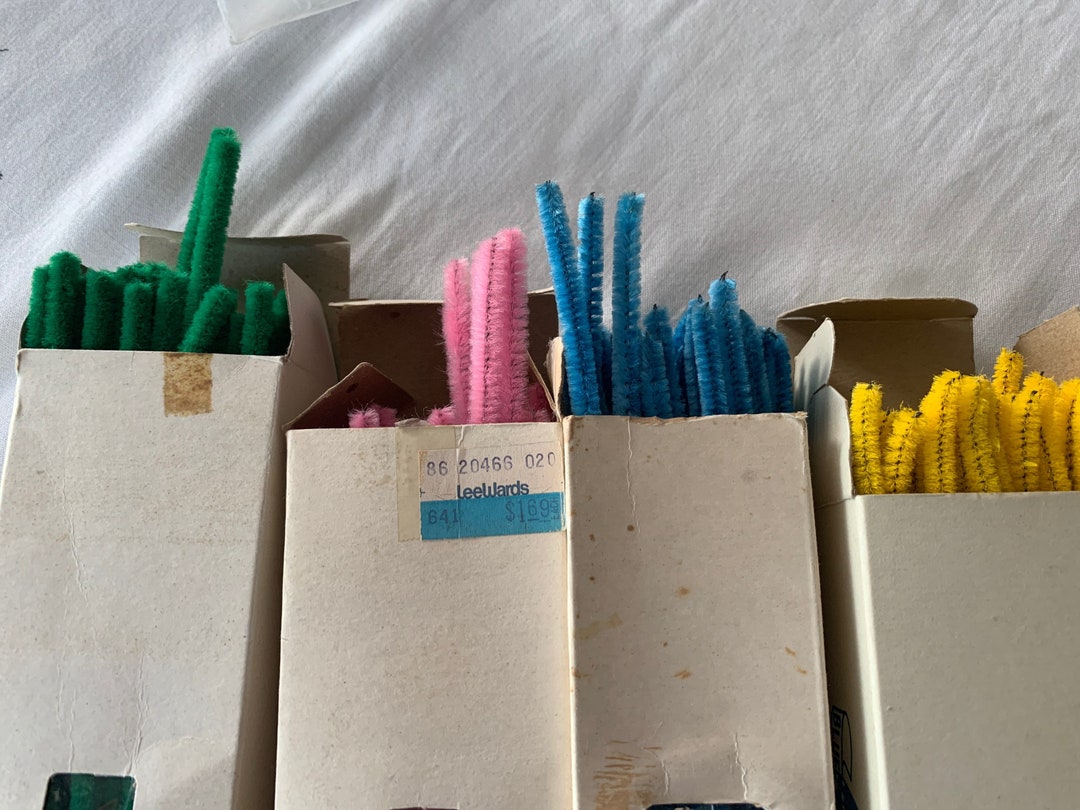 Vintage Chenille Pipe Cleaners NOS JAPAN Taiwan Blue Jay Brand Craft ...