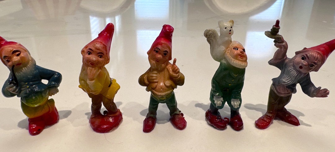 Vintage Gnome Figures Elf Elves Collection Fairy Garden Collectibles - Etsy