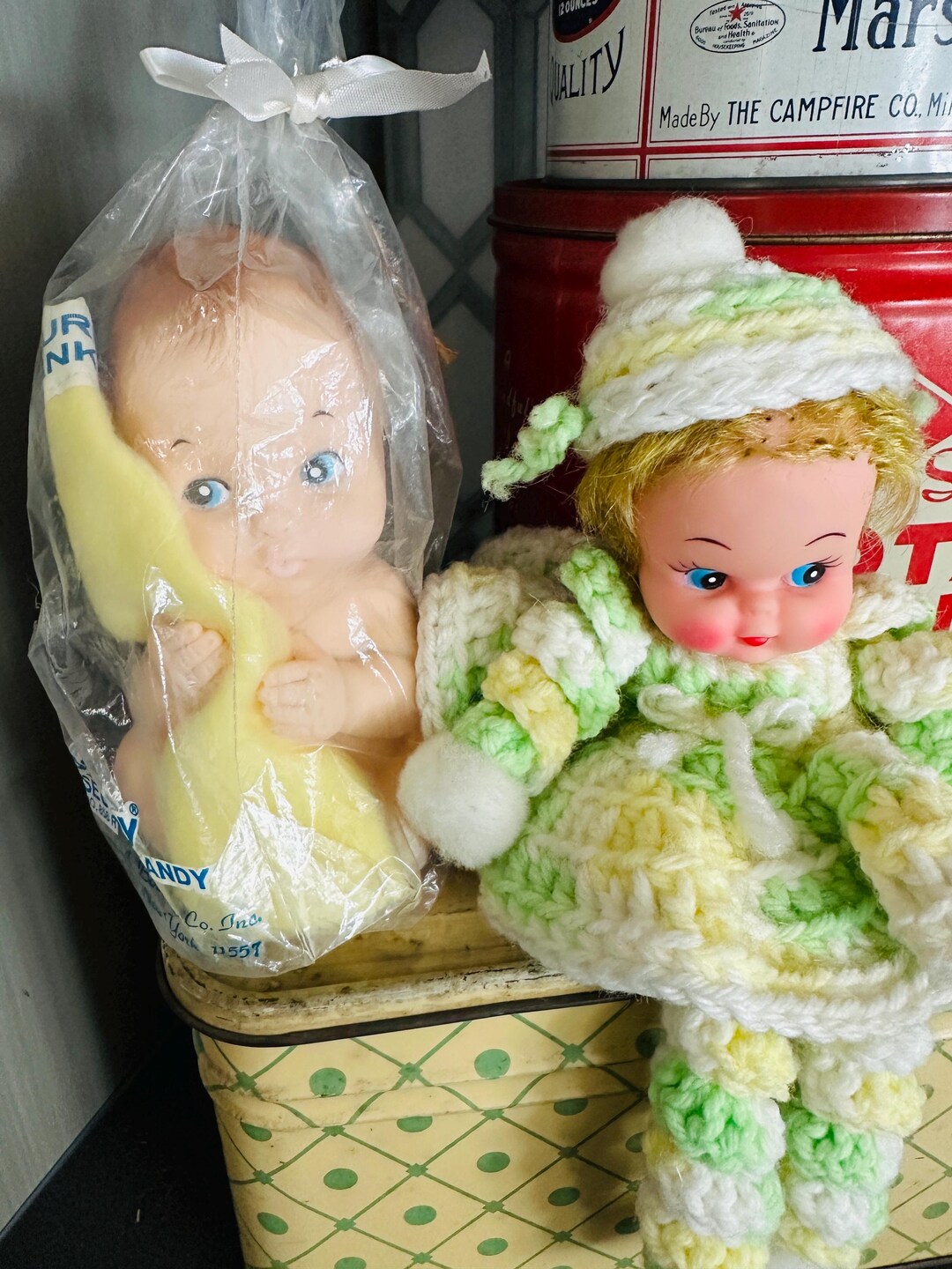 Vintage Doll Dolls With Crocheted Clothes NOS NIP Baby Joy With ...