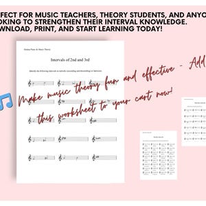 Music Theory Interval Practice Worksheet/ All Levels | Perfect for ...