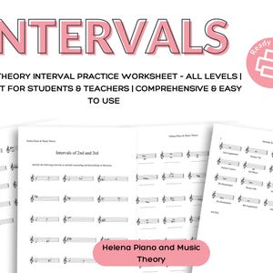 Music Theory Interval Practice Worksheet/ All Levels | Perfect for ...