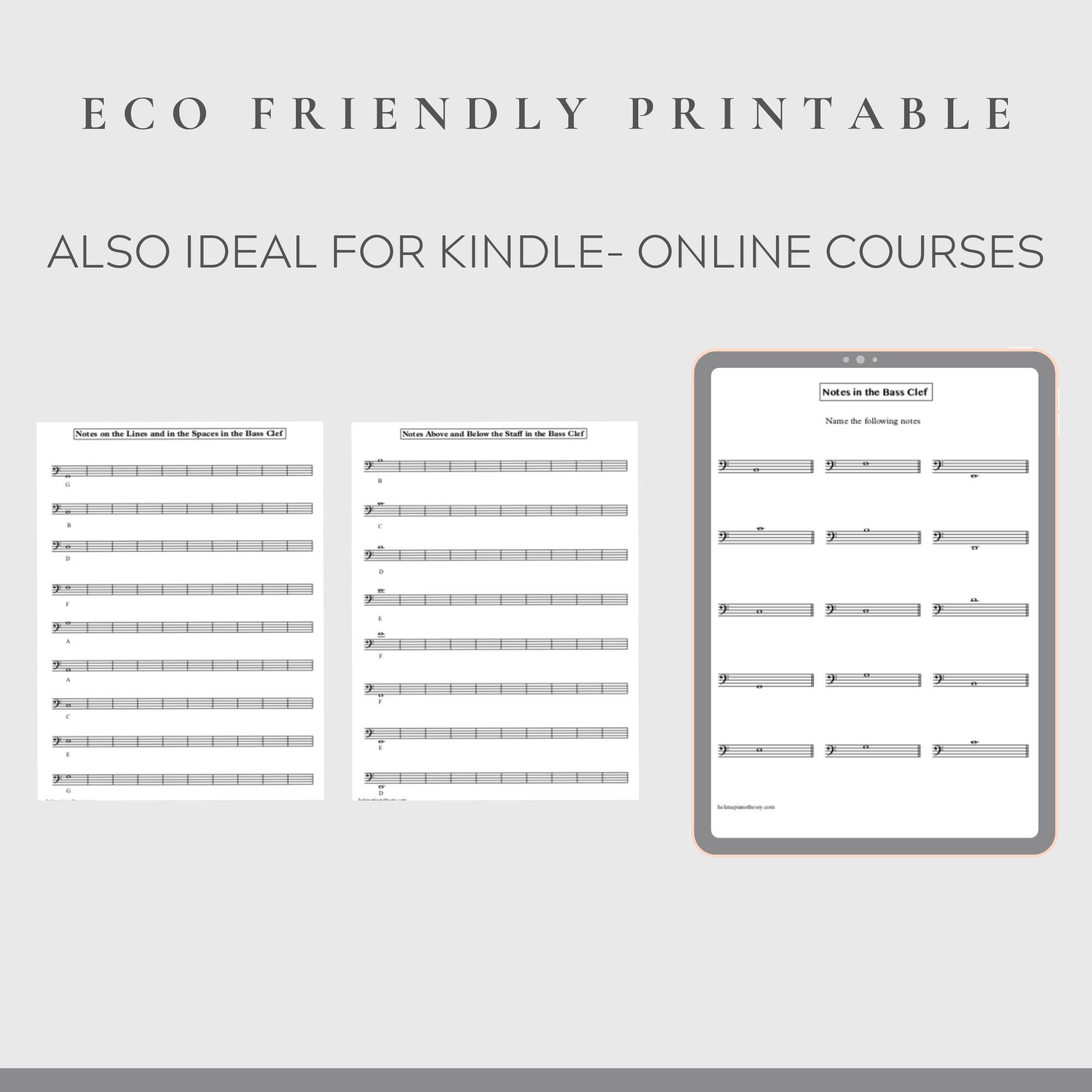 Treble & Bass Clef Note Naming Worksheets - 16 Printable PDF Music ...