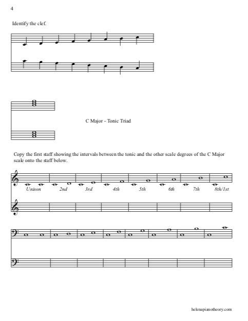 15 Major Scales Music Theory Worksheets - 15 PDF Sets (4 Pages Each ...