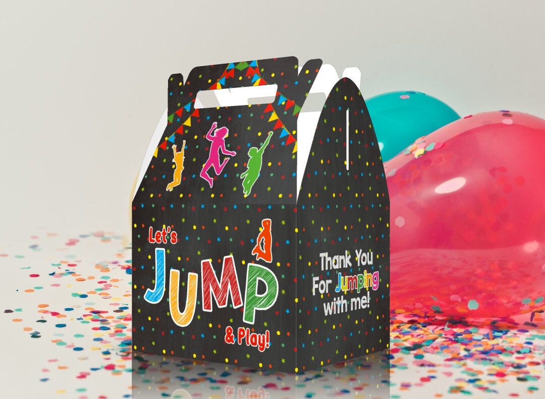 Lets Jump Party!, Jumping Party, Lets Jump, Trampoline, Birthday Favor ...