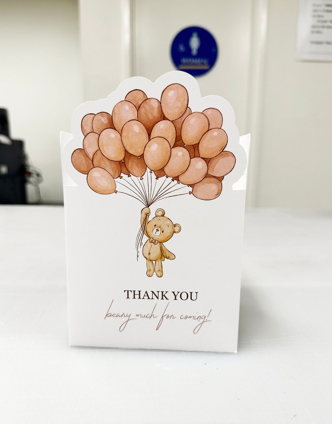 We Can Bearly Wait, Thank You Beary Much, Pastel Brown, Bear, Balloons ...