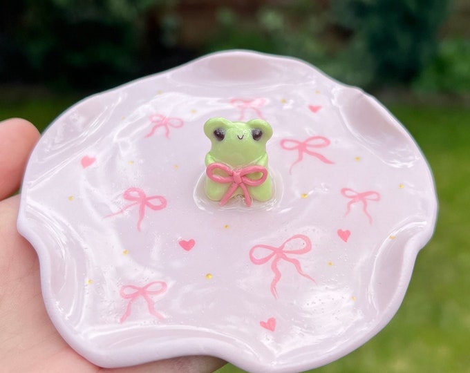Coquette Frog Trinket Dish - Etsy
