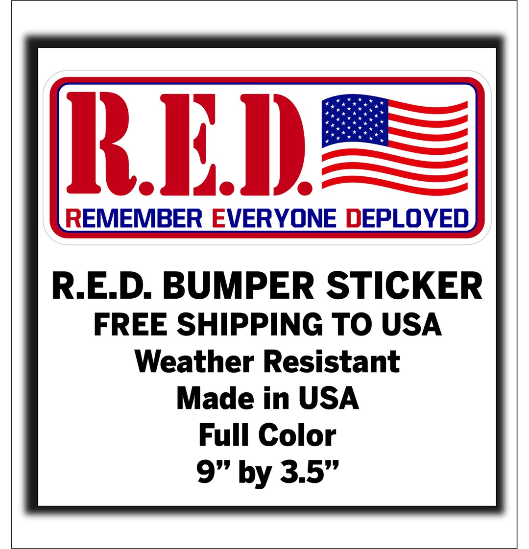 R.E.D. Bumper Sticker - Etsy