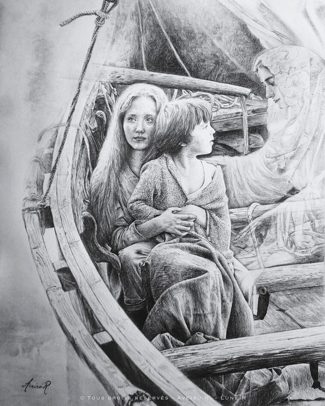 Flood Surrealist Graphite Work Original Work Surrealist Drawing - Etsy