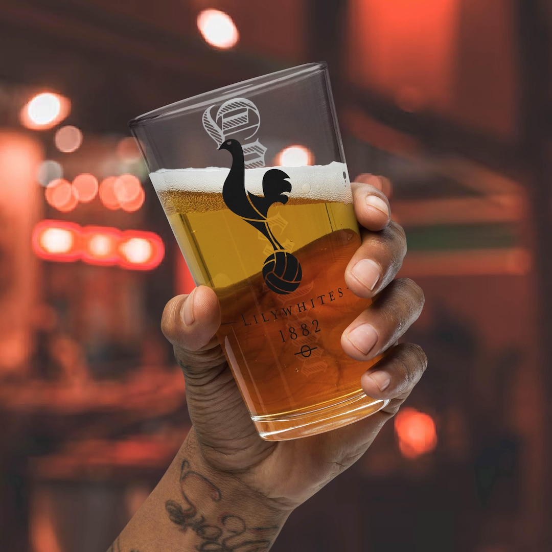 Tottenham Hotspur Pint Glass - Lilywhites | 16 Oz Beer Glass Gift ...