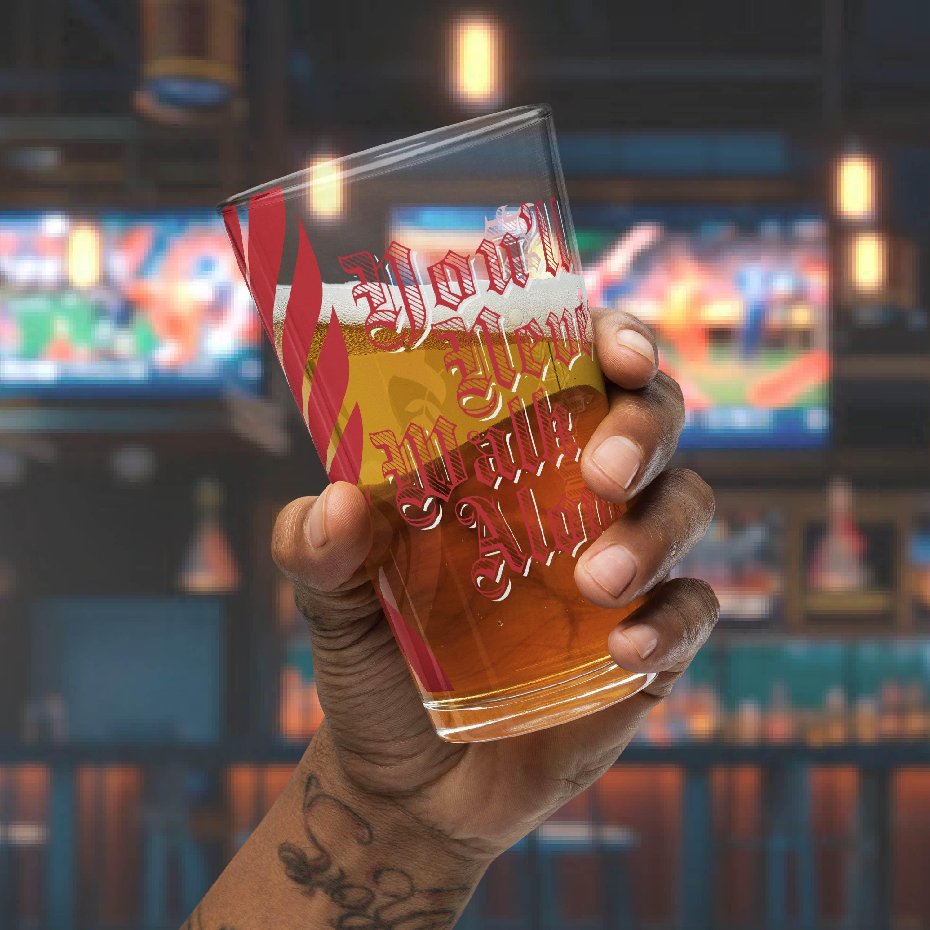 Liverpool Pint Glass – You'll Never Walk Alone | 16oz Beer Glass, EPL Fan Gift, LFC Drinkware ...